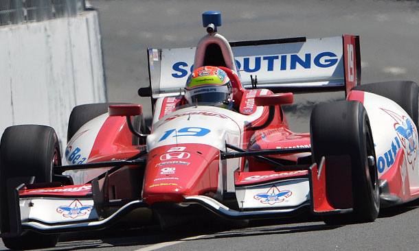 Houston lap times drop as the grip level goes up