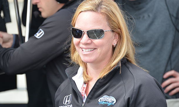Team co-owner Sarah Fisher's family is expanding
