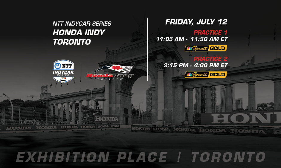 Watch NTT IndyCar Series practice from Toronto