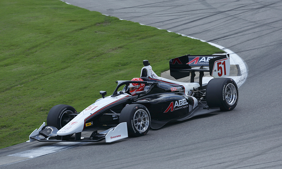 Abel Gets Big Jump on Field in First Barber Practice