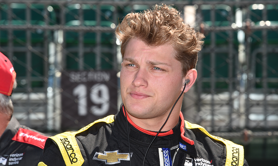 Sage Karam, Dennis Reinbold talk with media during Indy 500 practice day